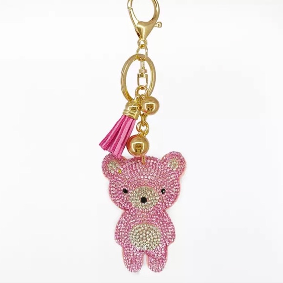 Accessories | Sparkling Mini Bear Inlaid Rhinestone Keychain | Poshmark